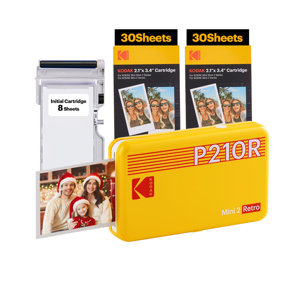 Kodak Mini 2 Retro Portable Instant Photo Printer | 2.1 x 3.4 Photo ...