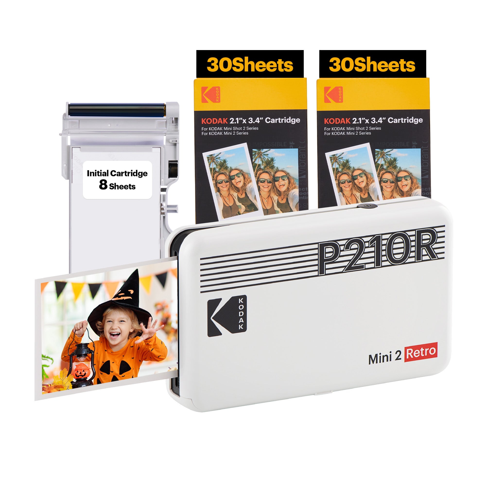 Kodak Mini 2 Retro Portable Instant Photo Printer | 2.1 x 3.4 Photo ...
